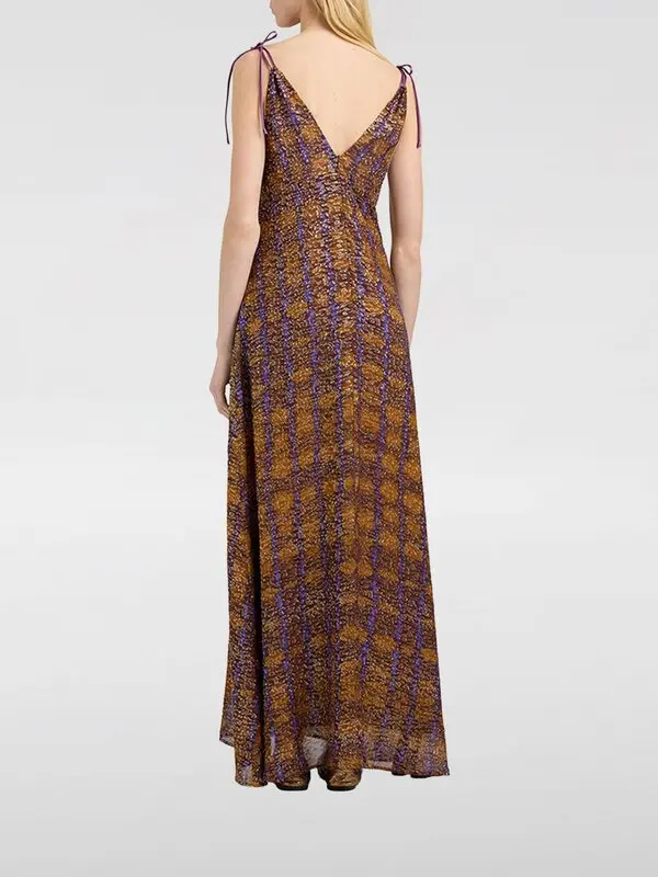 Momoni Abstract Print Long Viscose Dress