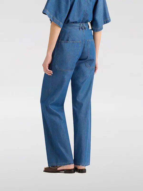 Momoni High-waisted Straight Leg Cotton Denim Jeans