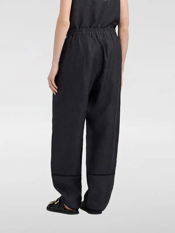 Momoni High-waisted Wide-leg Linen Palazzo Trousers
