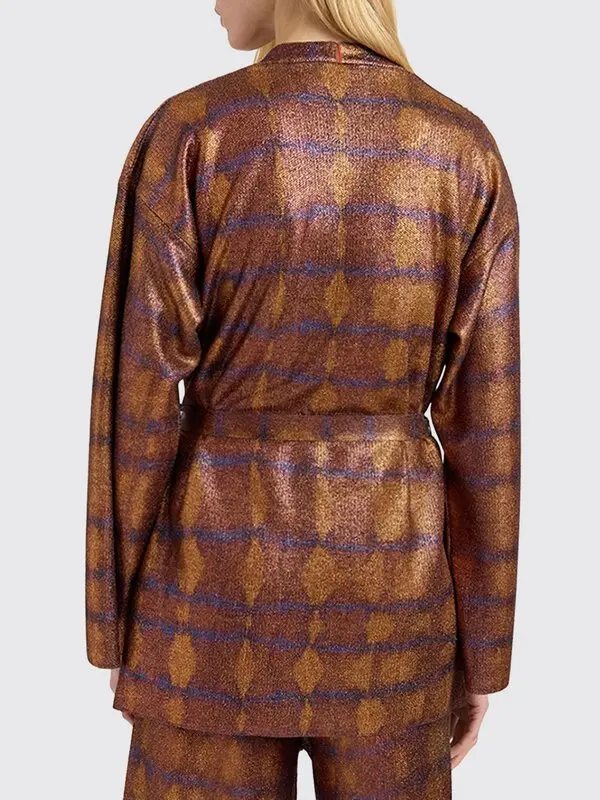 Momoni Abstract Print Viscose Robe-style Cardigan