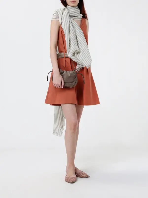 Brunello Cucinelli A-line Mini Dress - Orange