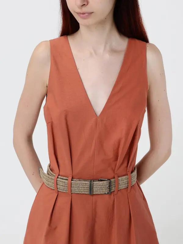 Brunello Cucinelli A-line Mini Dress - Orange