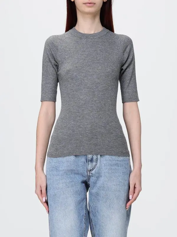 Brunello Cucinelli Ribbed Knit Top - Grey