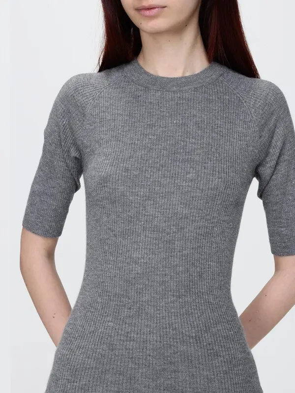 Brunello Cucinelli Ribbed Knit Top - Grey