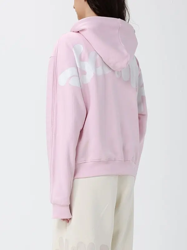 DISCLAIMER Relaxed Fit Cotton Zip-up Hoodie With Logo
