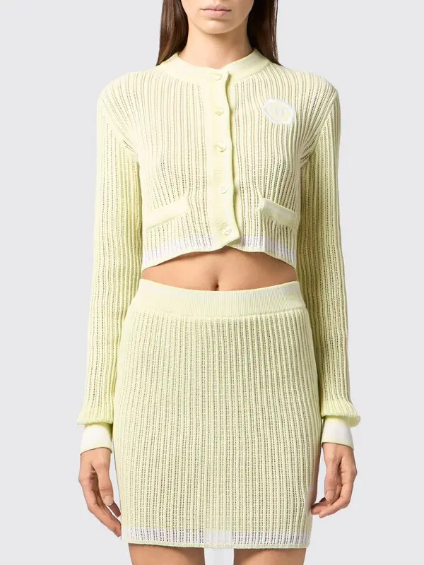 Philipp Plein Textured Cropped Cardigan