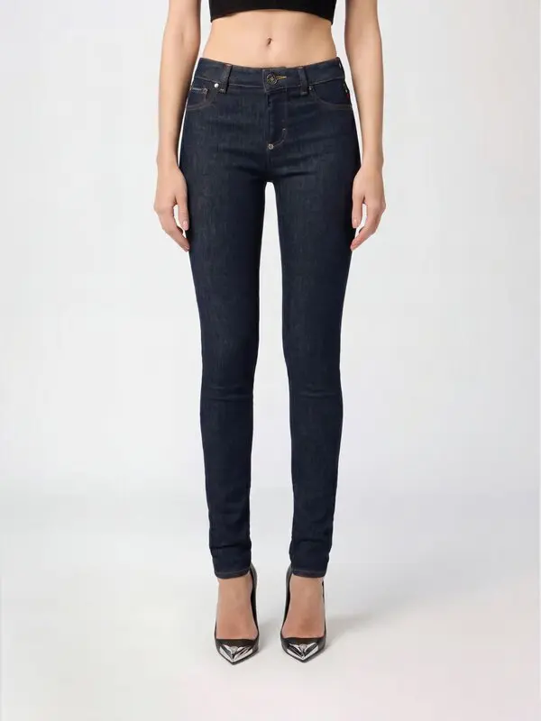 Philipp Plein Skinny Jeans With Logo Detail - Denim