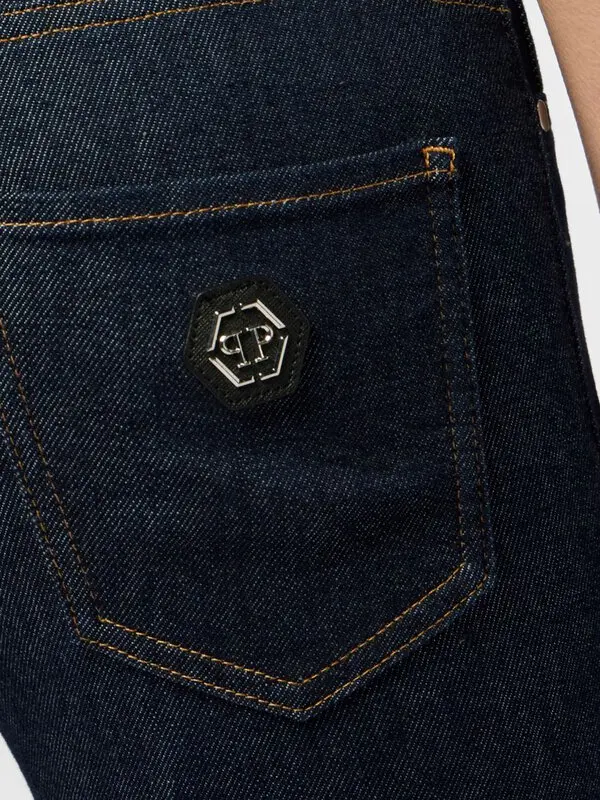 Philipp Plein Skinny Jeans With Logo Detail - Denim
