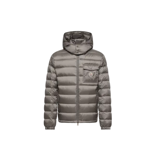 Moncler Verith Hooded Short Down Jacket - Grey