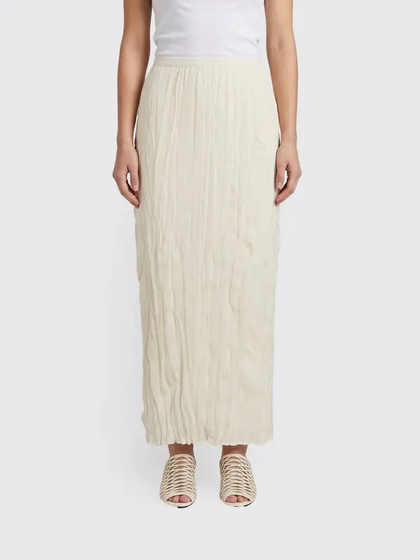 TOTEME Long Pencil Skirt In Viscose-blend - Orange