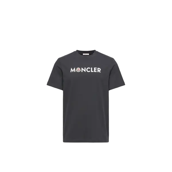 Moncler Logo Cotton T-shirt - Blue