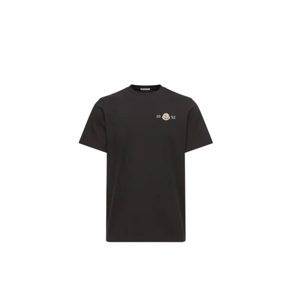 Moncler Logo Cotton T-shirt - Black