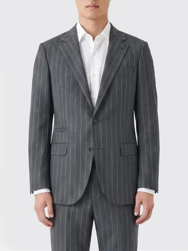 Brunello Cucinelli Striped Blazer - Grey