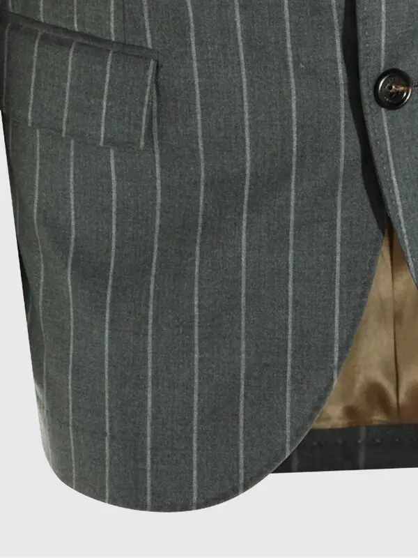 Brunello Cucinelli Striped Blazer - Grey