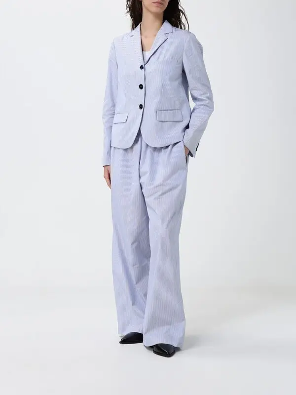 Aspesi Striped Cotton Palazzo Trousers