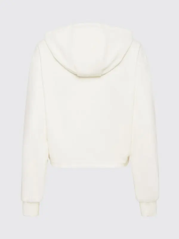 PLEIN SPORT Cropped Hooded Sweatshirt With Zip Closure