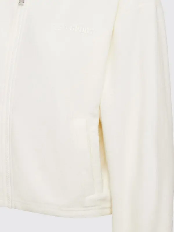 PLEIN SPORT Cropped Hooded Sweatshirt With Zip Closure