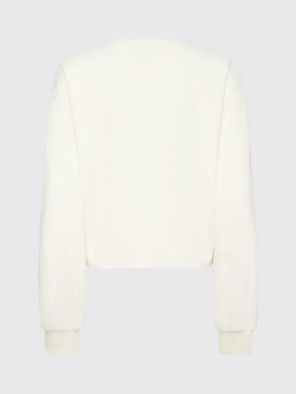 PLEIN SPORT Embroidered Cotton Terry Cropped Sweatshirt