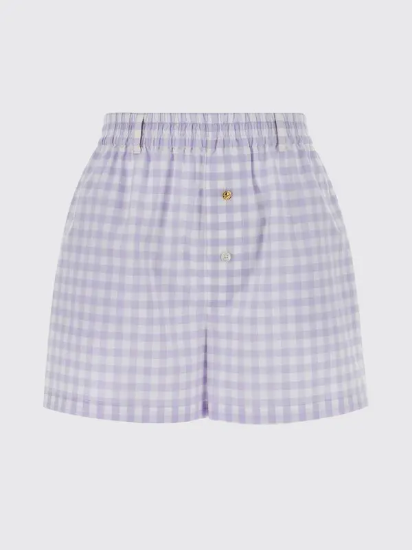 Moschino Cotton Vichy Pattern Shorts - Multicolor