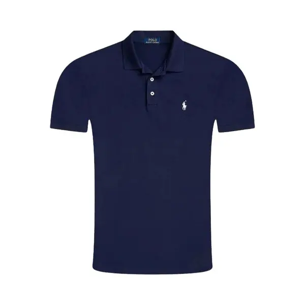 Polo Ralph Lauren Stretch Mesh Button Placket Polo 'refined Navy - Blue