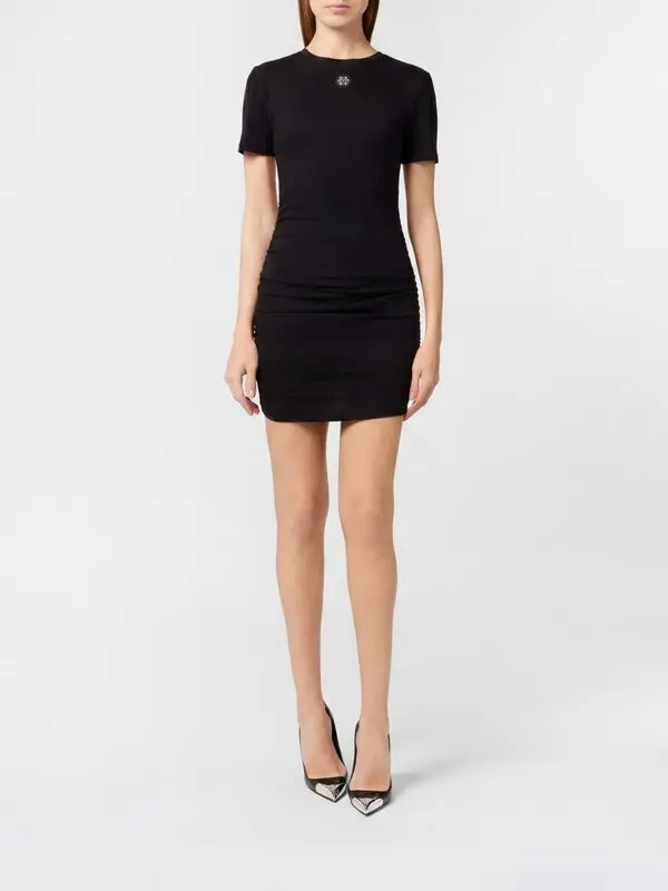 Philipp Plein Embellished Open Back Dress