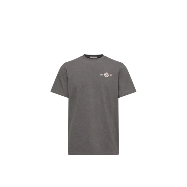 Moncler Logo Cotton T-shirt - Gray