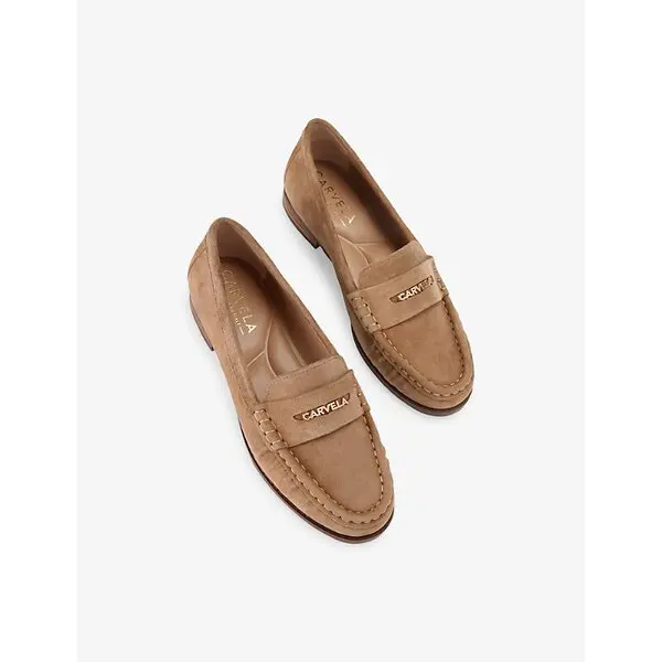 Carvela Avanti Suede Loafers With Horsebit Detailing - Camel