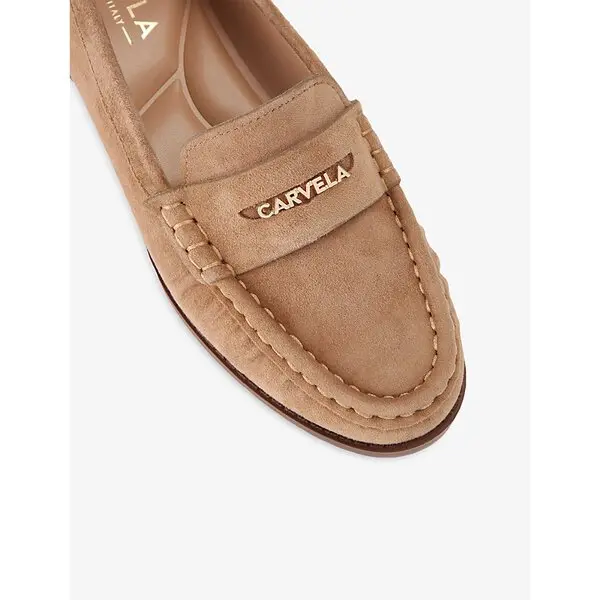 Carvela Avanti Suede Loafers With Horsebit Detailing - Camel