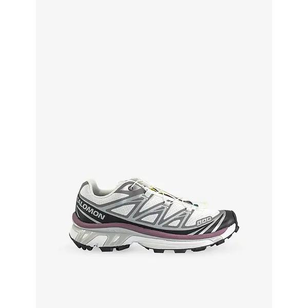 SALOMON Xt-6 Woven Trainers - White Black Dusky Orchid