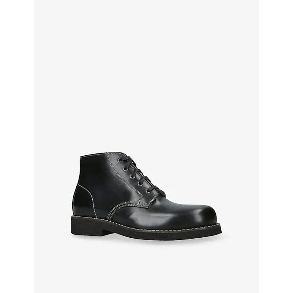 LEMAIRE Stitch Leather Derby Boots