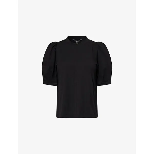 ME+EM Puff-sleeve Cotton Top