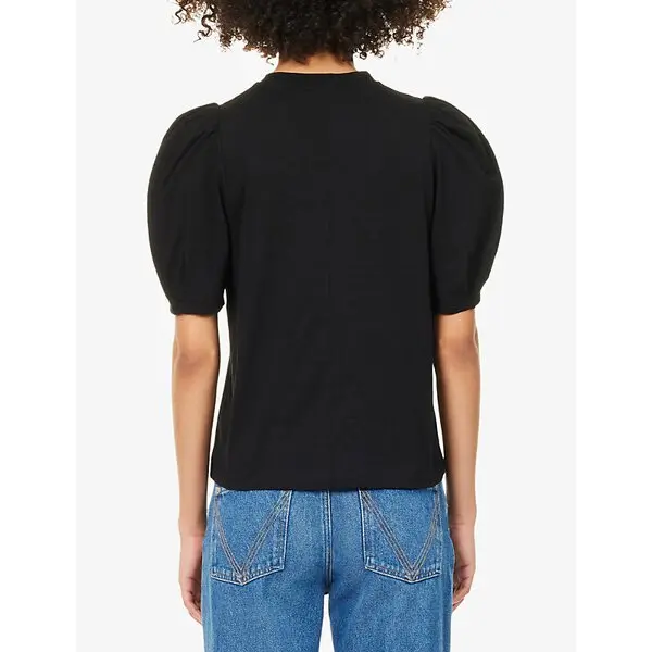 ME+EM Puff-sleeve Cotton Top