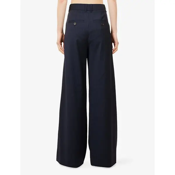 ME+EM Me + Em Pinstriped Pleat Front Tailored Trousers