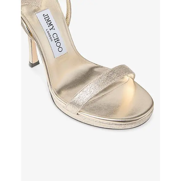 JIMMY CHOO Moza Pf 120 Leather Heeled Sandals