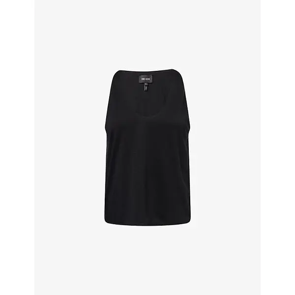 ME+EM Scoop Neck Sleeveless Stretch-jersey Top
