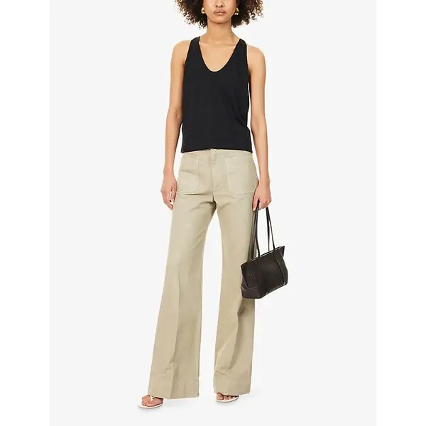 ME+EM Scoop Neck Sleeveless Stretch-jersey Top