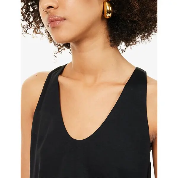ME+EM Scoop Neck Sleeveless Stretch-jersey Top