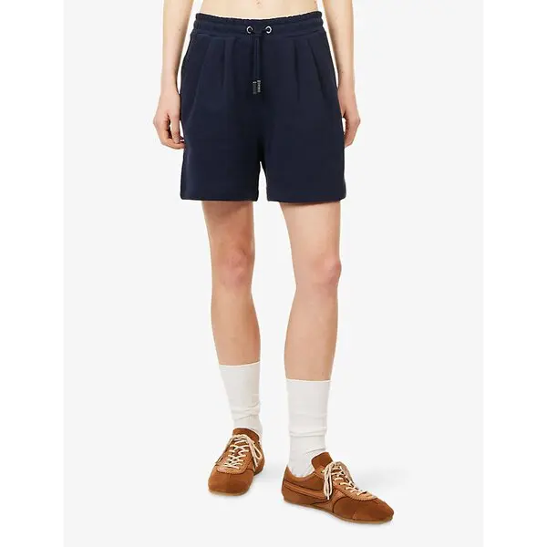 EMELLO Cotton Embroidered Patch-pocket Shorts