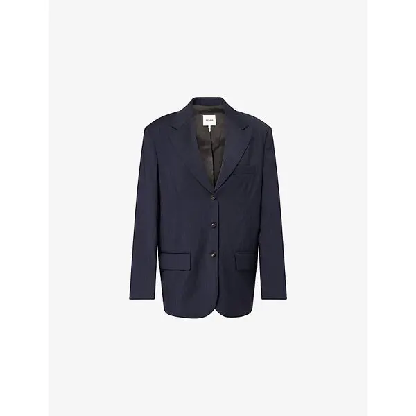 ME+EM Pinstripe Wool-blend Oversized Blazer