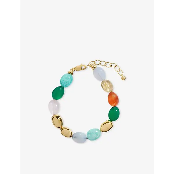 Monica Vinader Rio Bold Multi Gemstone Beaded Bracelet - Gold