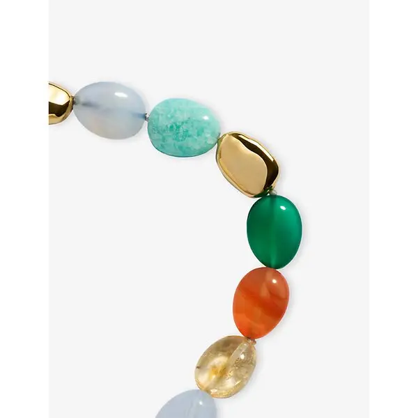 Monica Vinader Bold Gemstone Beaded Bracelet - Gold