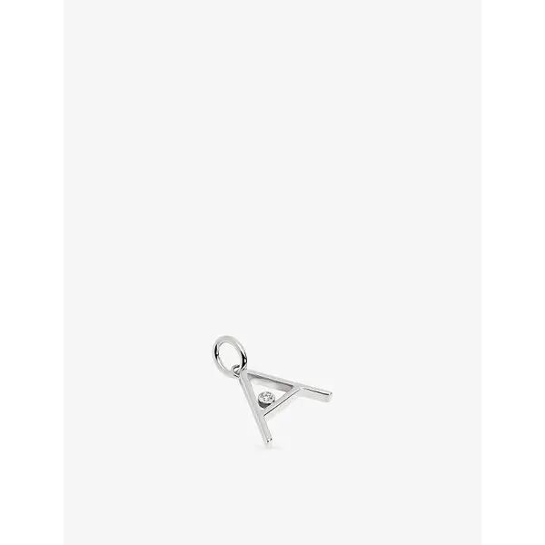 Monica Vinader Sterling And Lab-grown Diamond Solitaire Initial Pendant