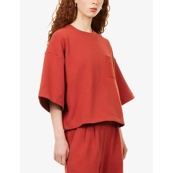 EMELLO Short-sleeve Cotton Top