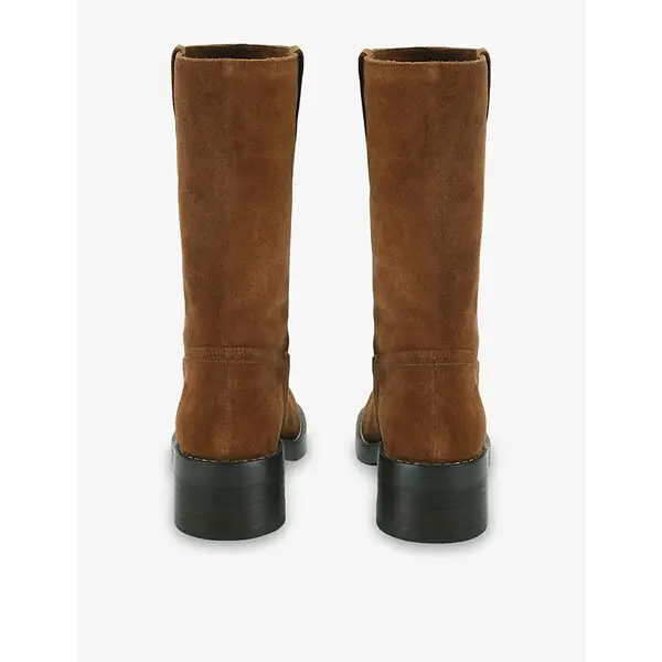 Kurt Geiger Suede Pull-on Block Heel Boots