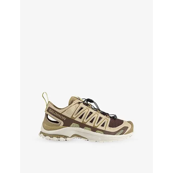 SALOMON Xa Pro 3d Mesh And Faux-leather Trainers - Safari Kelp Mustang