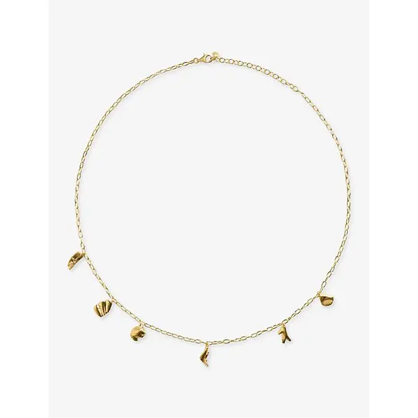 Monica Vinader 18ct Yellow -plated Vermeil Sterling Silver Charm Necklace - Gold