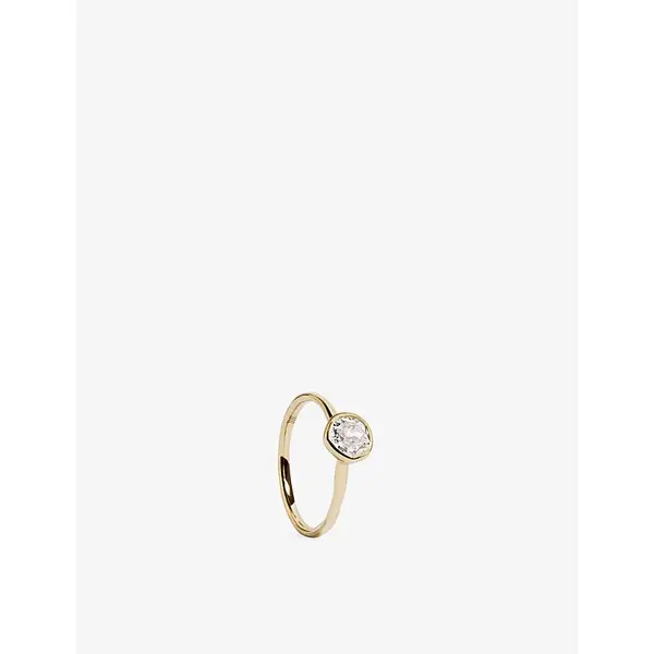 Monica Vinader 14ct Yellow 0.5ct Lab-grown Diamond Solitaire Ring - Gold