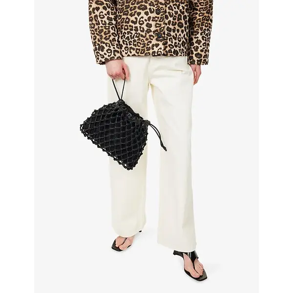 THE FRANKIE SHOP Leather Macrame Pouch
