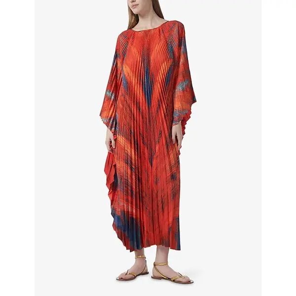 LEEM Printed Pleated Kaftan