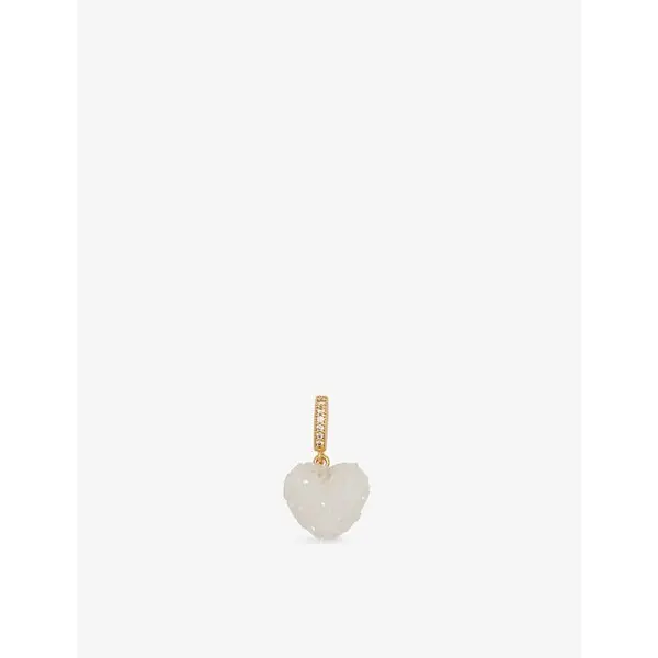 CRYSTAL HAZE 18ct Yellow-gold Plated Brass And Enamel Jelly Heart Pendant - Cloud